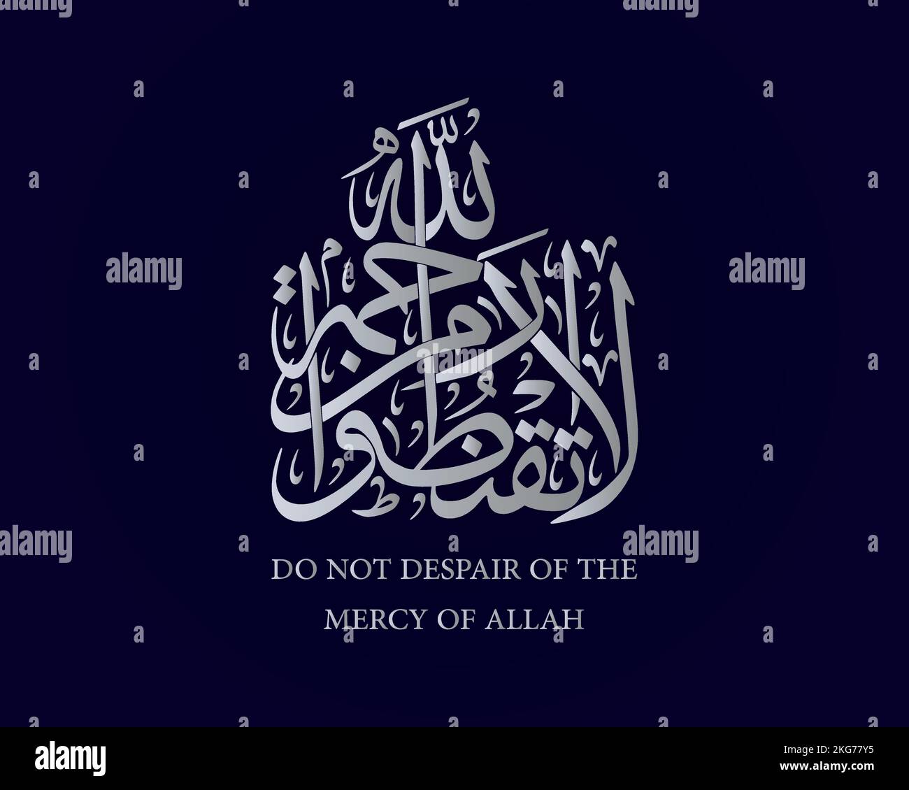 la taqnatoo min rahmati Allahi , means : do not despair of the mercy of ...