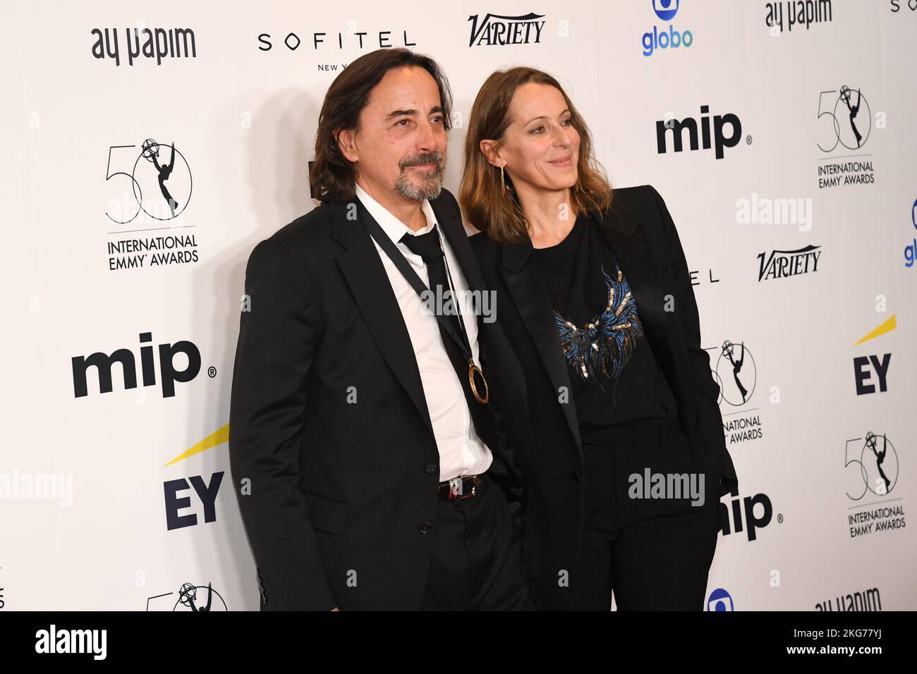 Hubert Besson and Maidi Roth walking the red carpet at the ...