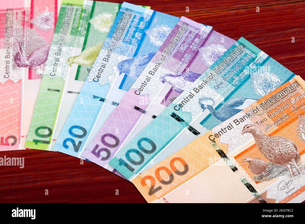 Gambian money - dalasi a business background Stock Photo - Alamy