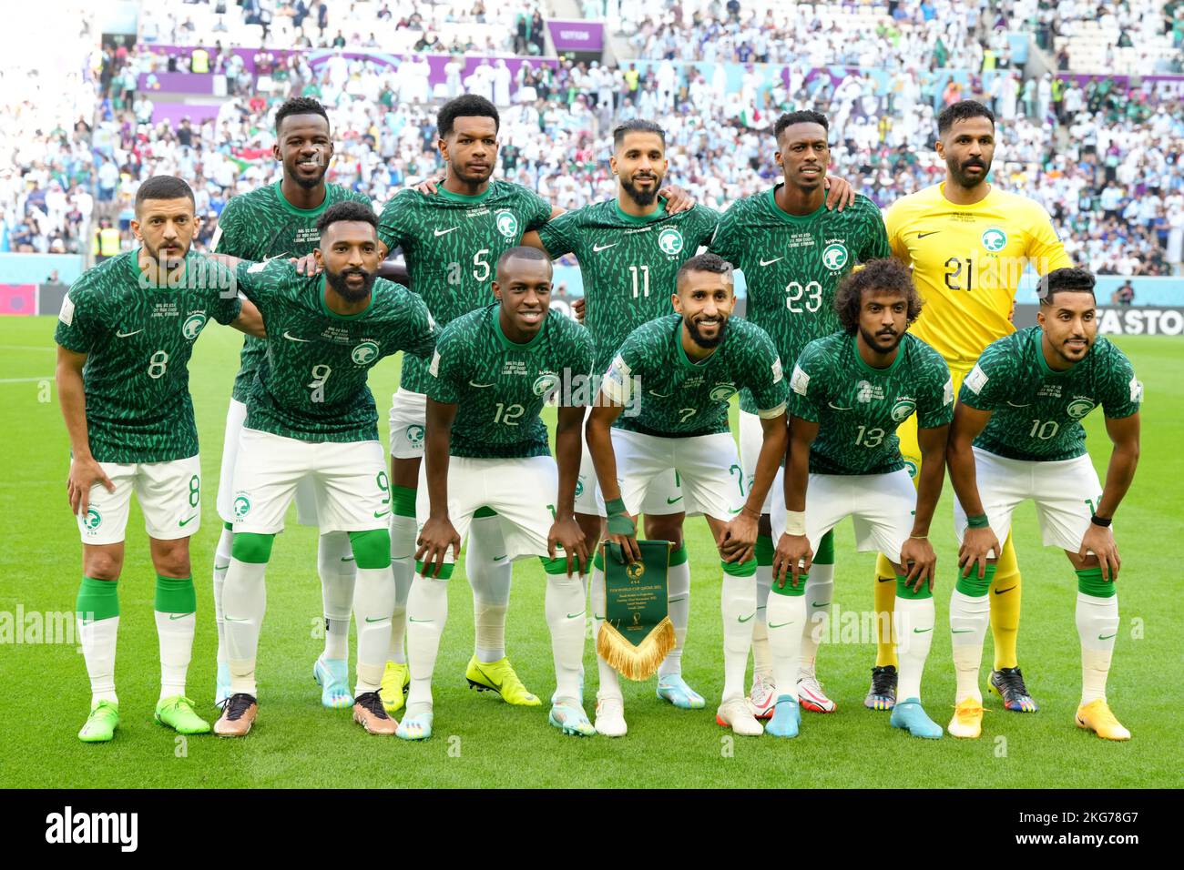 Saudi Arabia pose for a team photo prior to the FIFA World Cup Group C ...