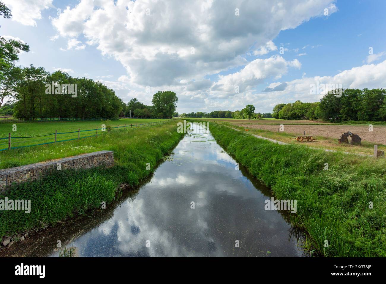 Landscape of Germany. walking route on the countryside of germany ...