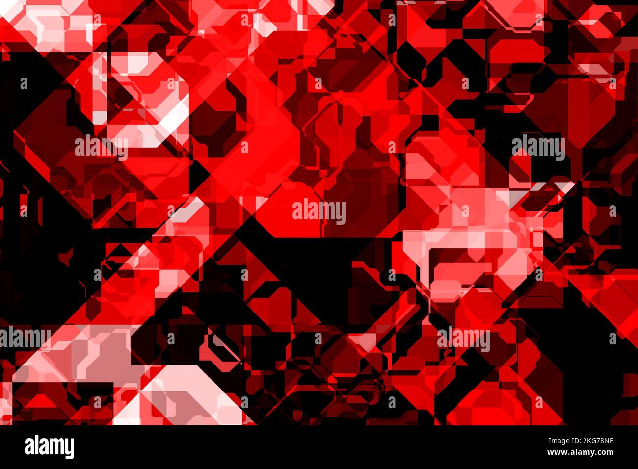 Red & black color palette creates a dynamic shattered modern vibrating ...