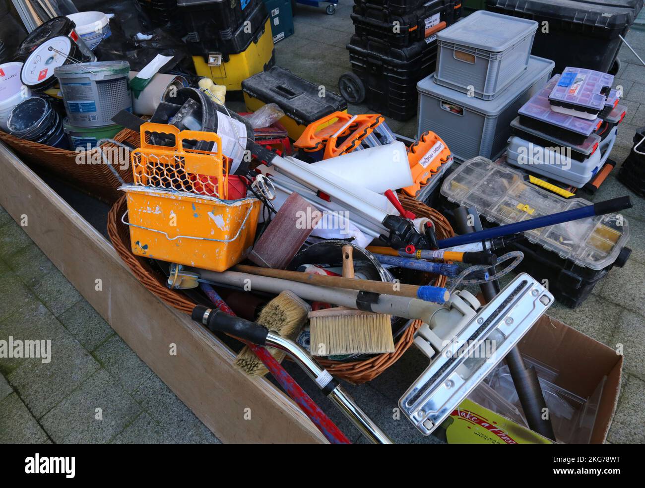 Cracow. Krakow. Poland. Tools and materials necessary to renovate the ...