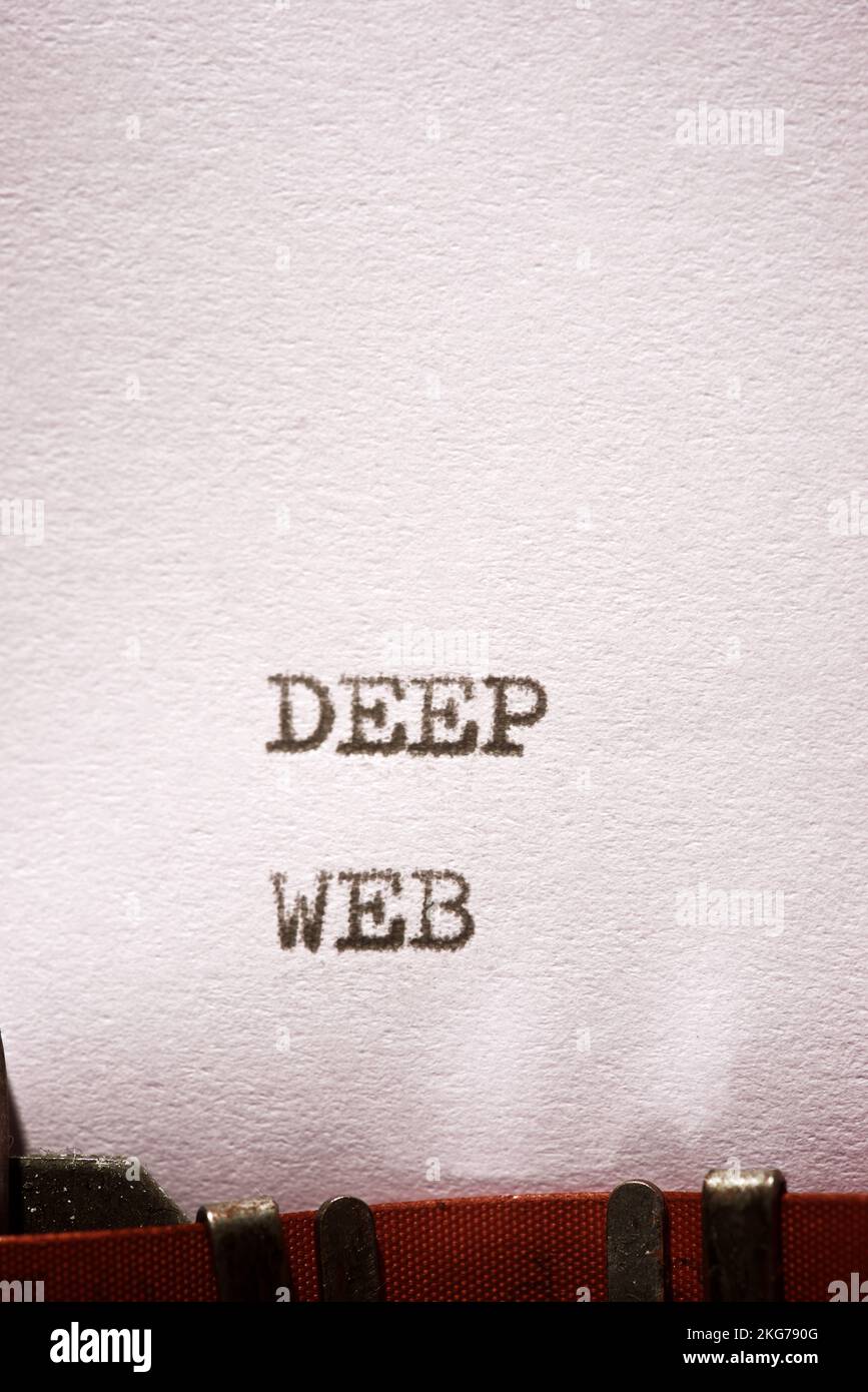 Deep web phrase written with a typewriter Stock Photo - Alamy