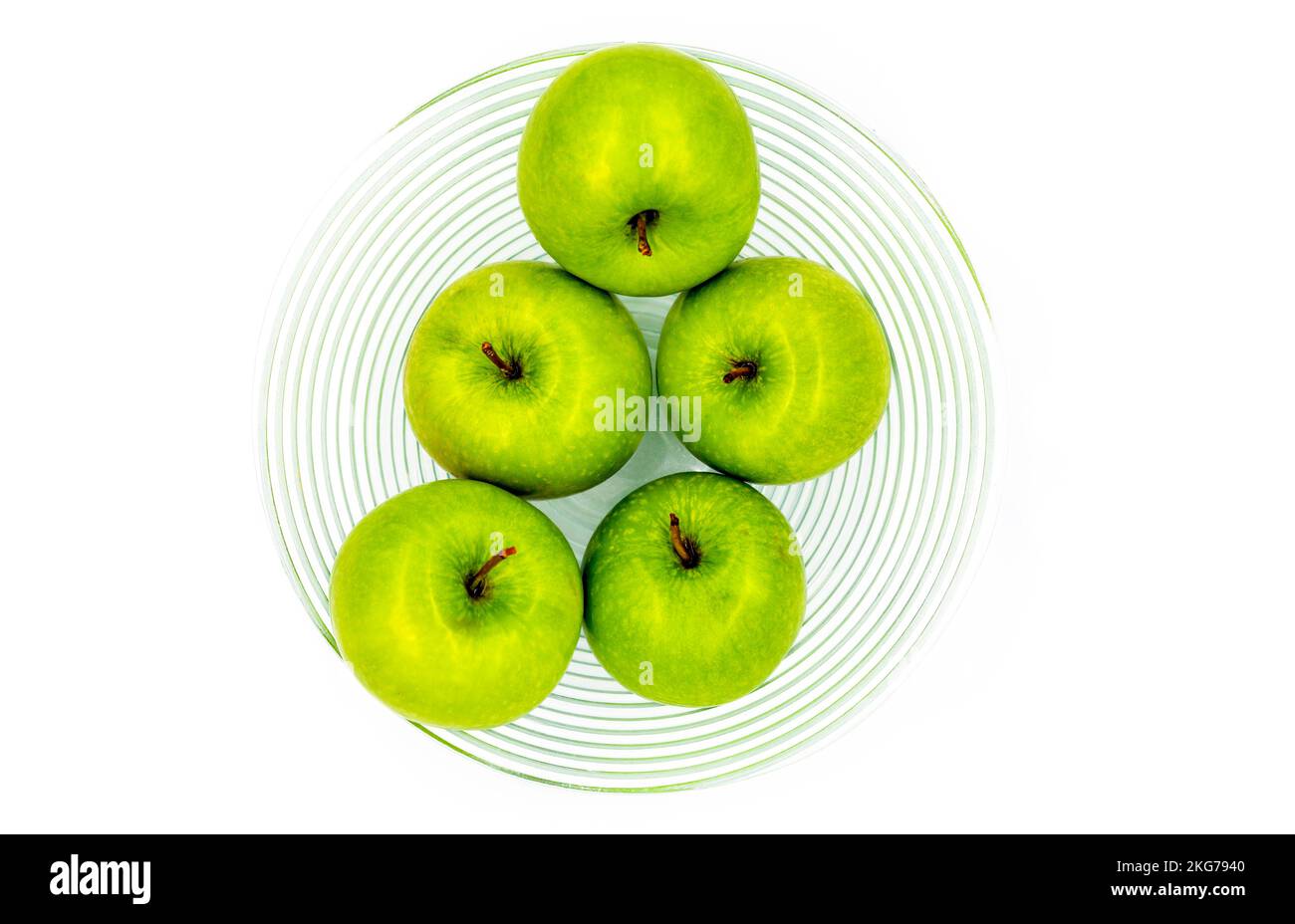 Green apples, source of health and flavor. Copy space. Raw, vegan ...