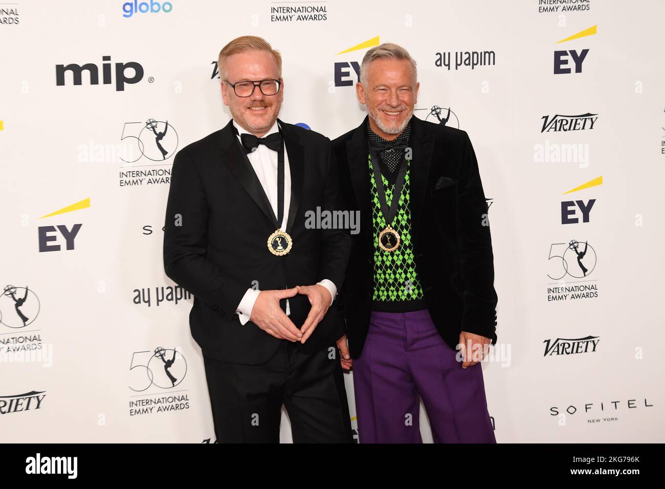 Volker Neuenhoff and Otto Steiner walking the red carpet at the ...