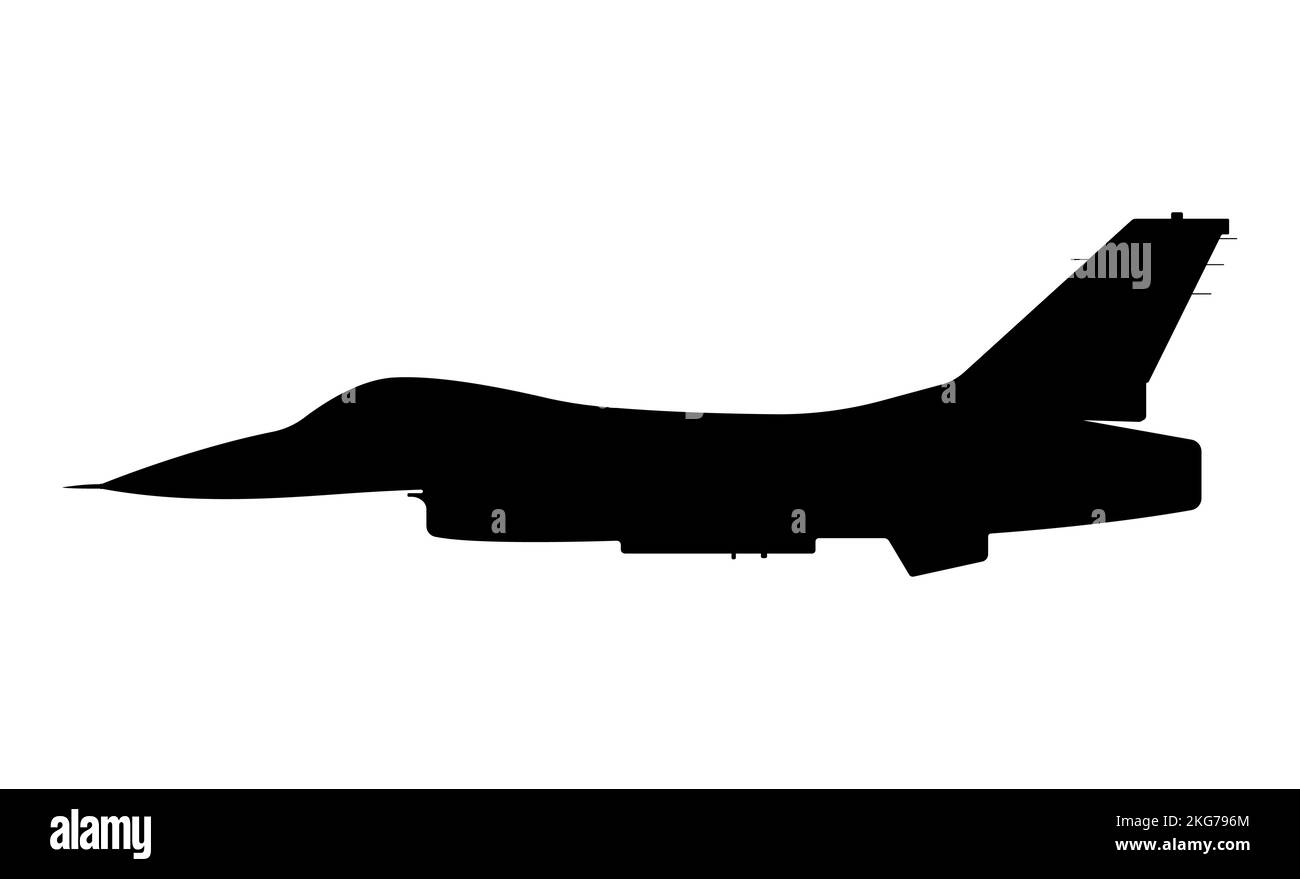Vector silhouette of a Jet Fighter Aircraft Stock Vector Image & Art ...