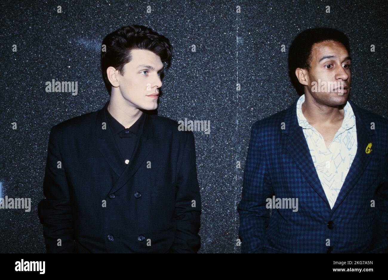 Marc Lavoine and Harlem Désir on the set of the TV show 'Lahaye d ...