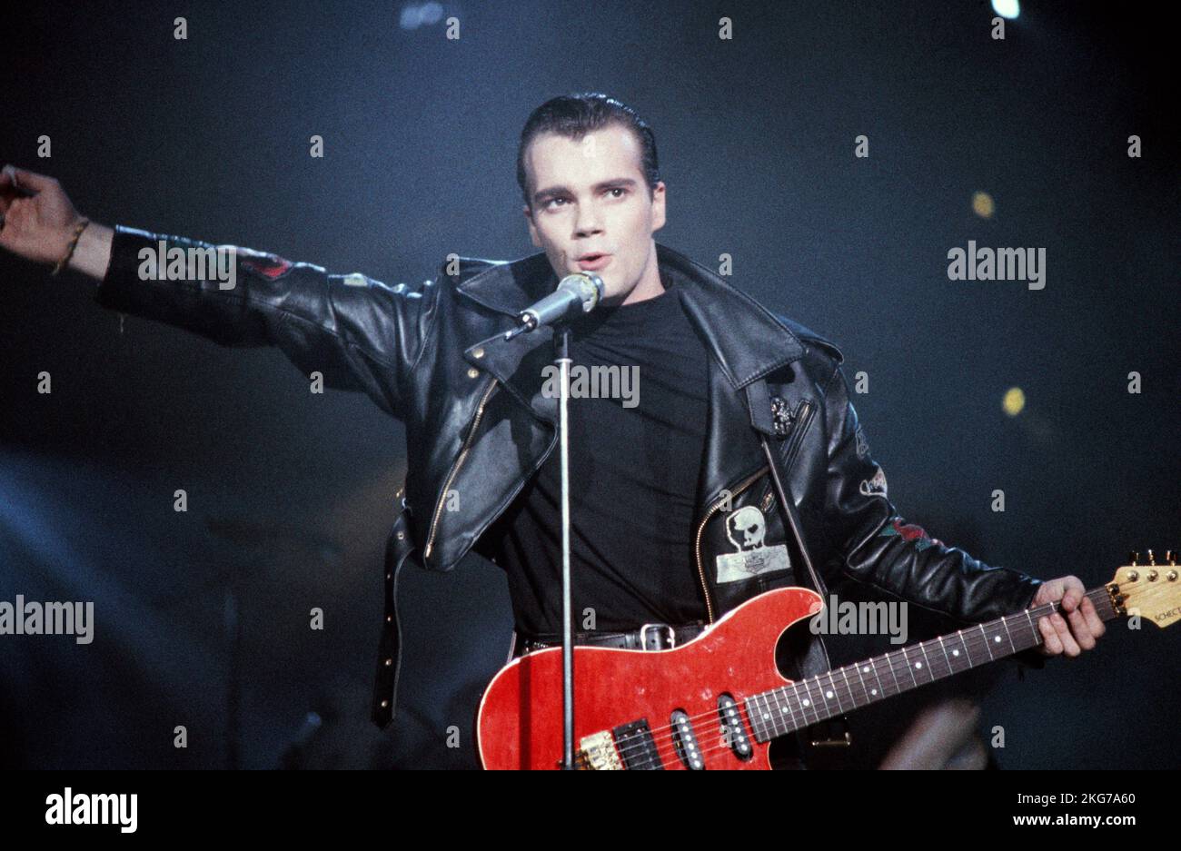 Axel Bauer on the set of 'Lahaye d'honneur' on TF1 on 1 January 1988 Stock Photo - Alamy