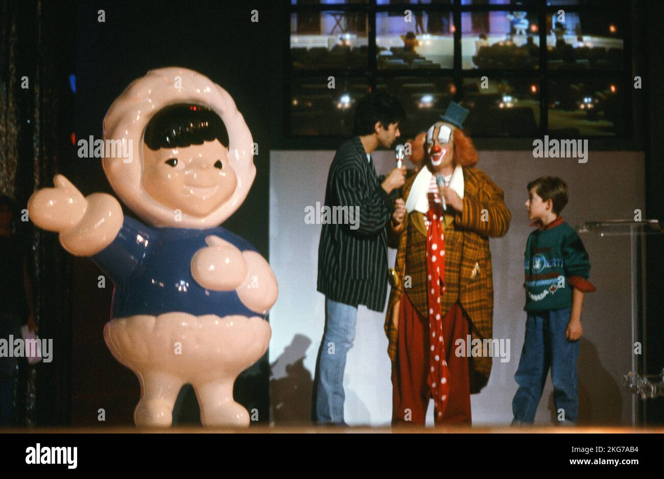 Jean-Luc Lahaye and Guy Patoche on the set of the first edition of the ...
