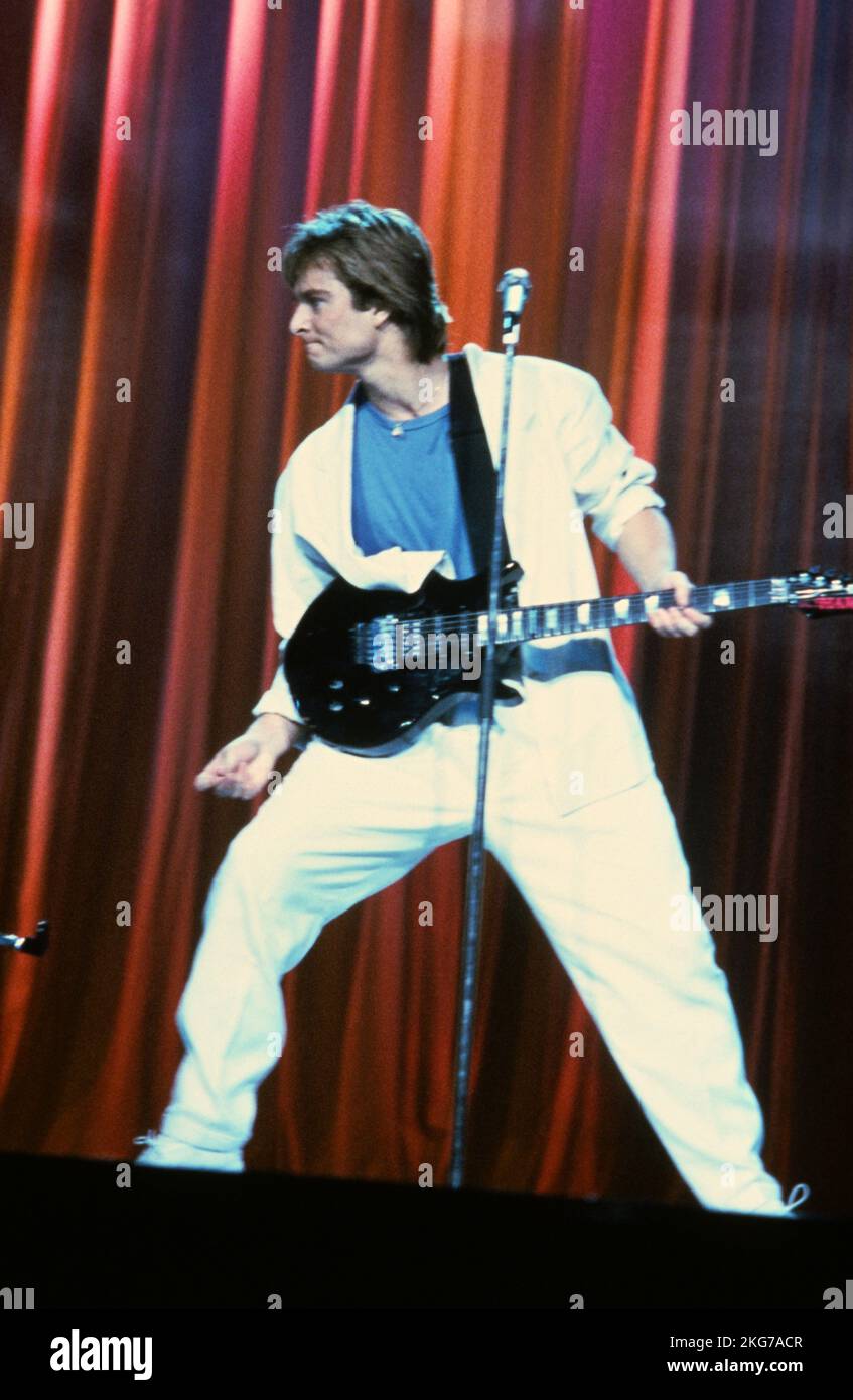 David Hallyday on the set of the TV show 'Lahaye d'honneur' on TF1 on ...