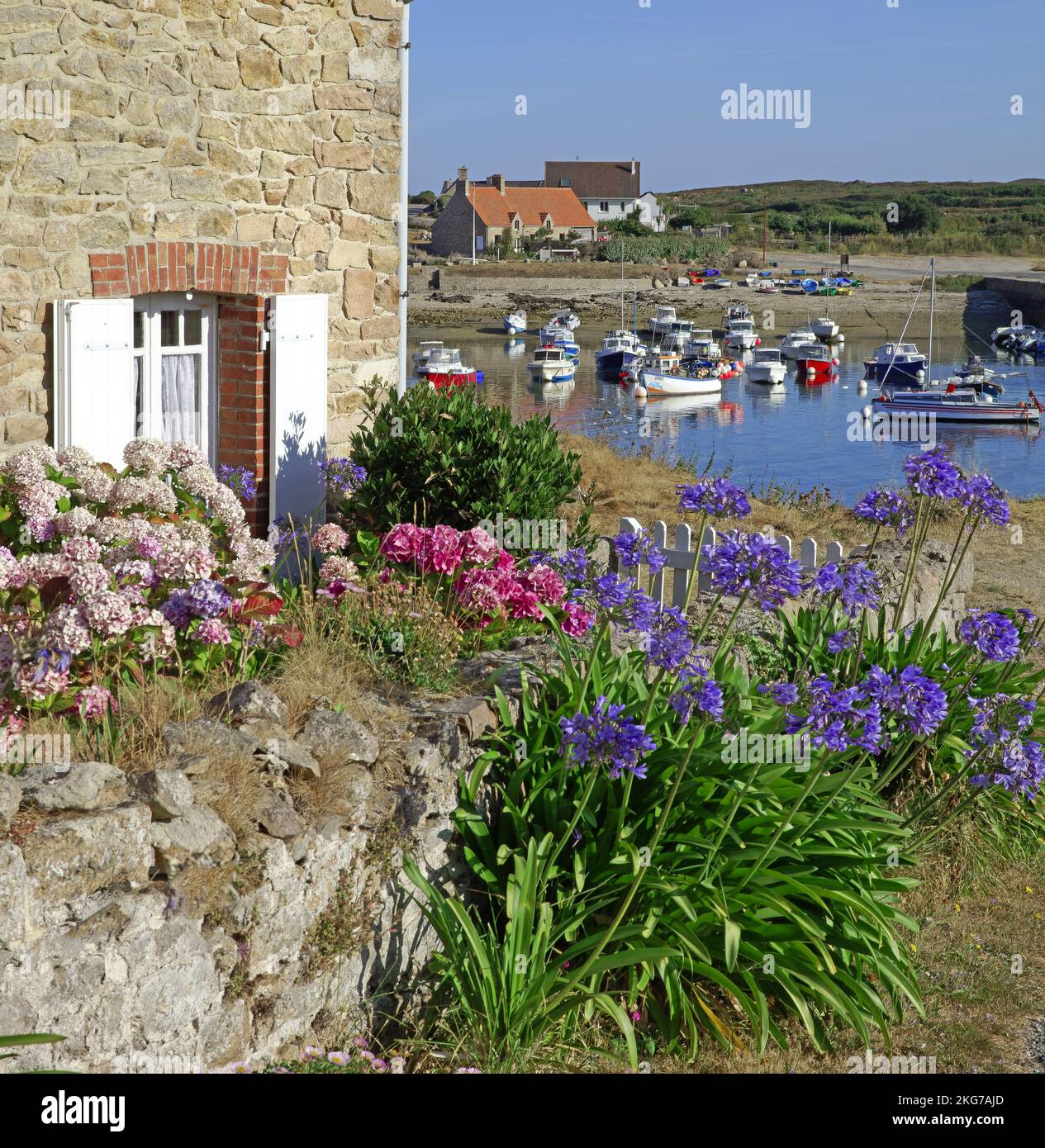 France, Manche. Fermanville, Cape Lévi, the port Stock Photo - Alamy
