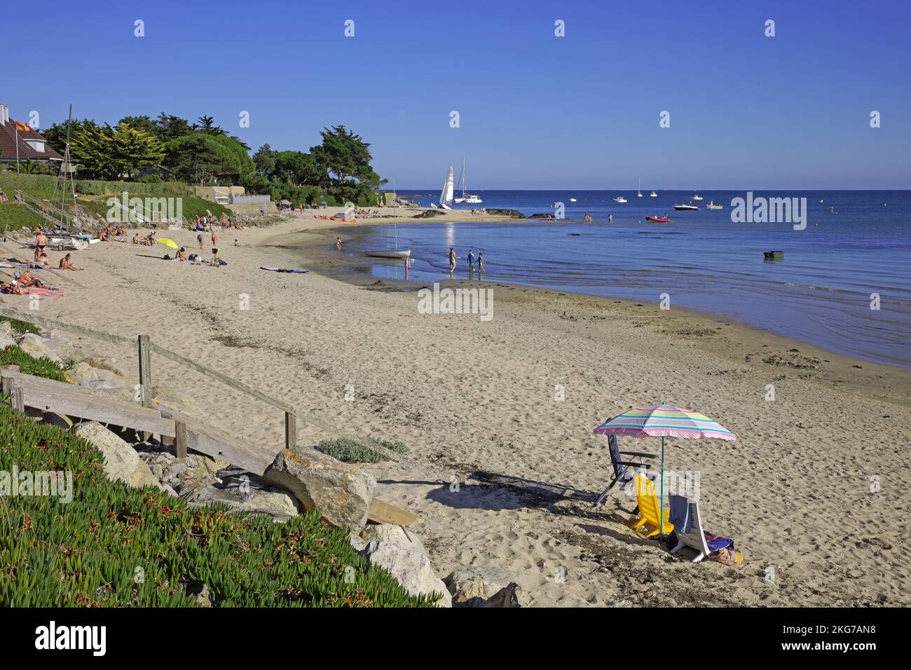 France, Manche. Jonville, Reville, the Saire estuary, fine sandy beach ...