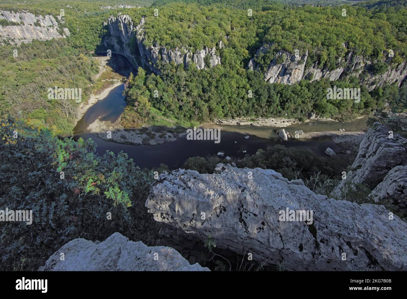 France, Ardèche, Chassagne, Berrias, gorges du Chassezac Stock Photo ...