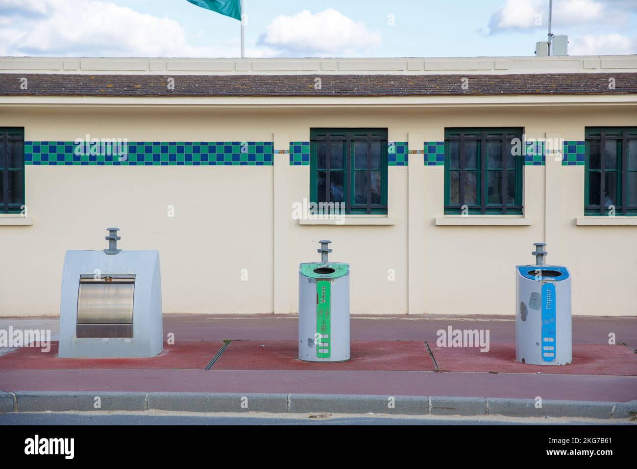 France, Normandy region (Normandie), Calvados, Deauville, beach ...
