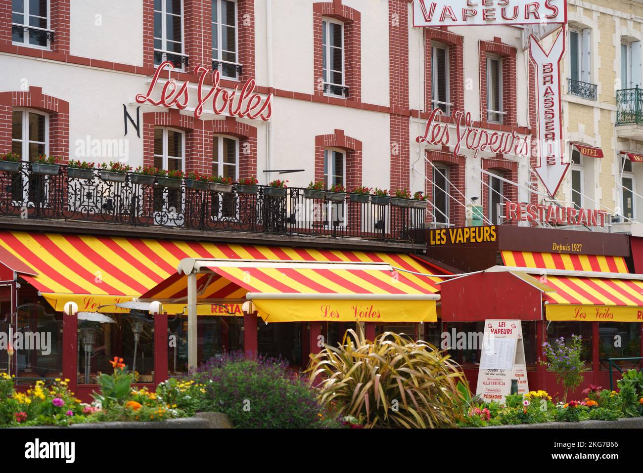 France, Normandy region (Normandie), Calvados, Trouville, quai Fernand ...