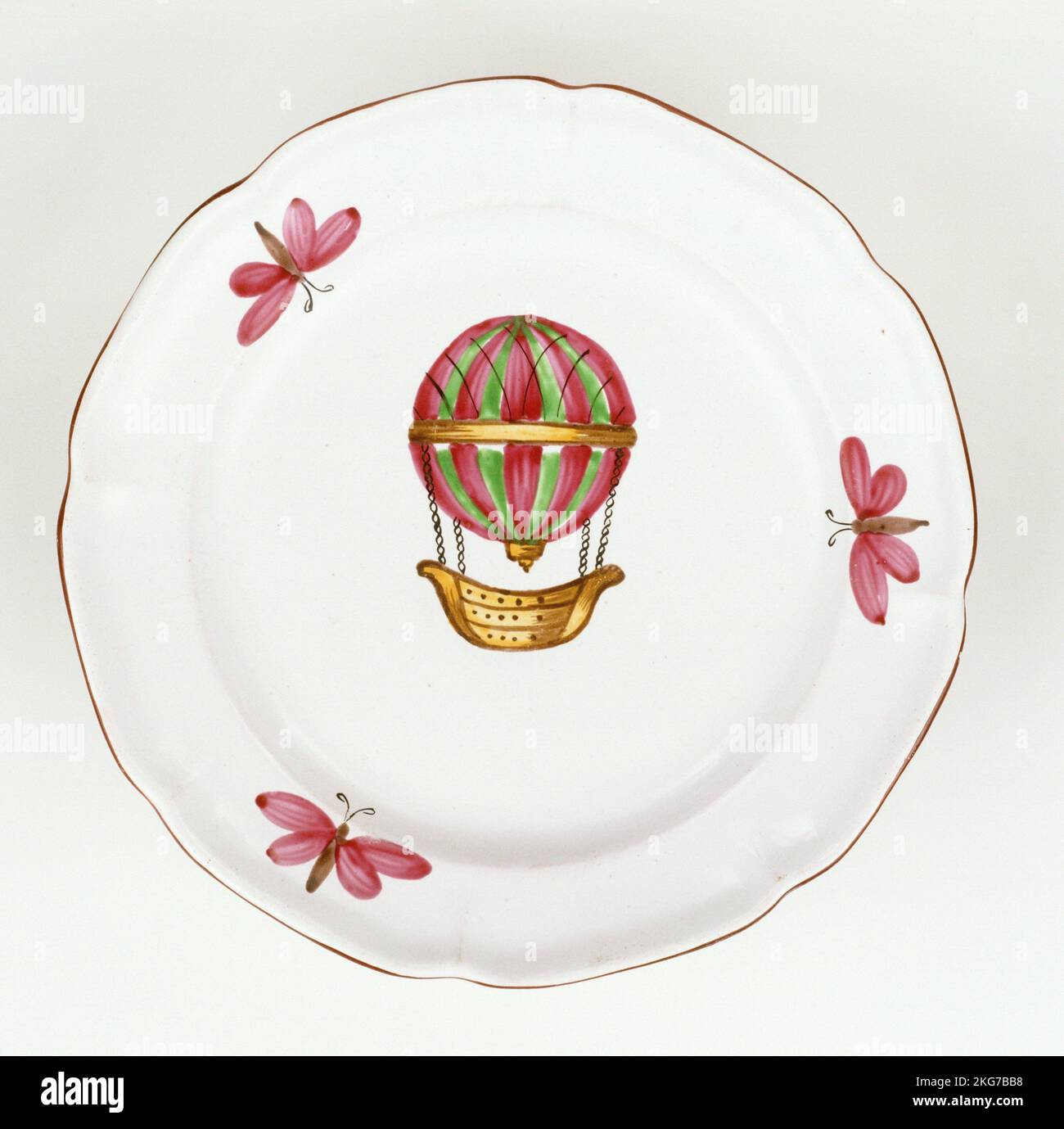 Plate - Les Islettes Decoration evoking the ascent of Charles and ...