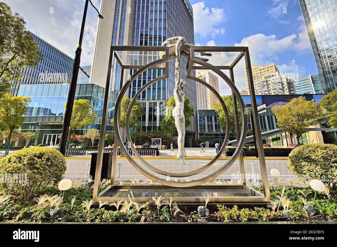 Unique-designed statues on the streets in Shanghai, China, 21 November ...