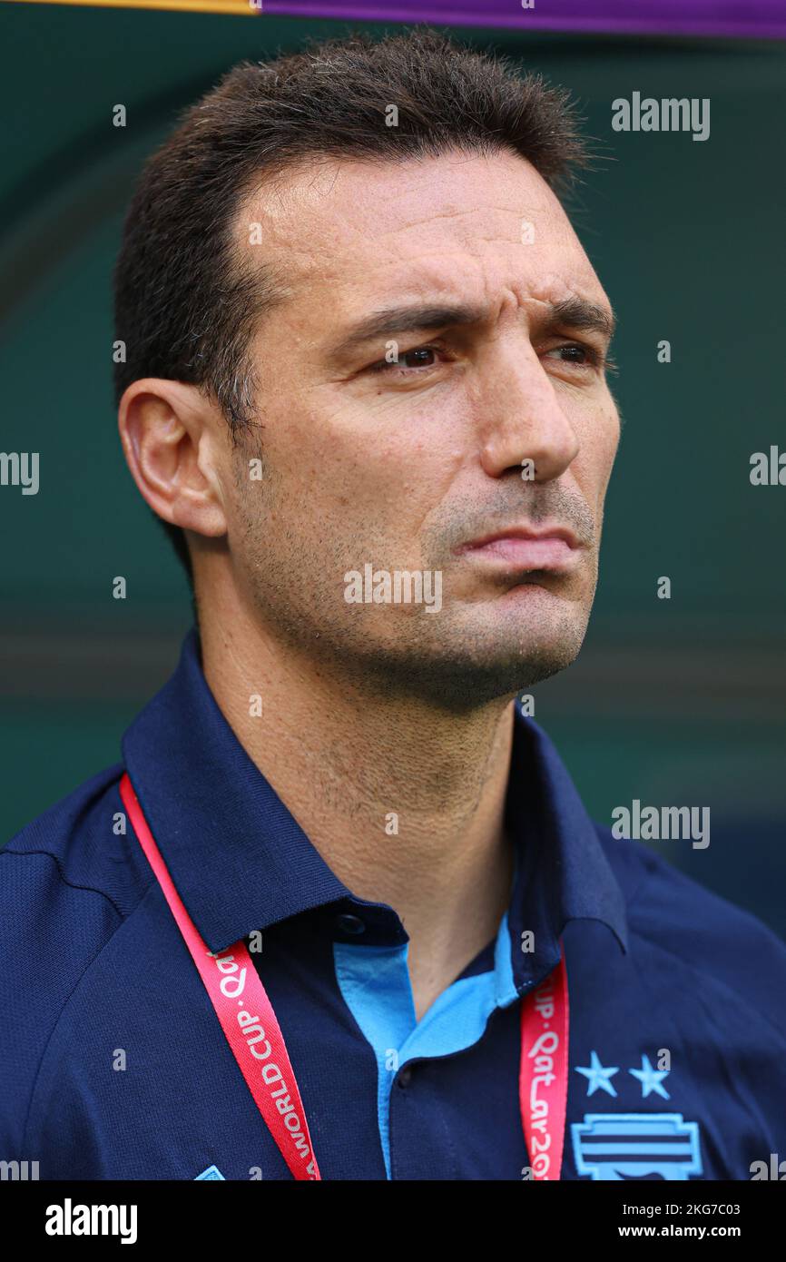 Lusail, Qatar. 22nd Nov, 2022. Lionel Scaloni head coach (ARG) Football ...