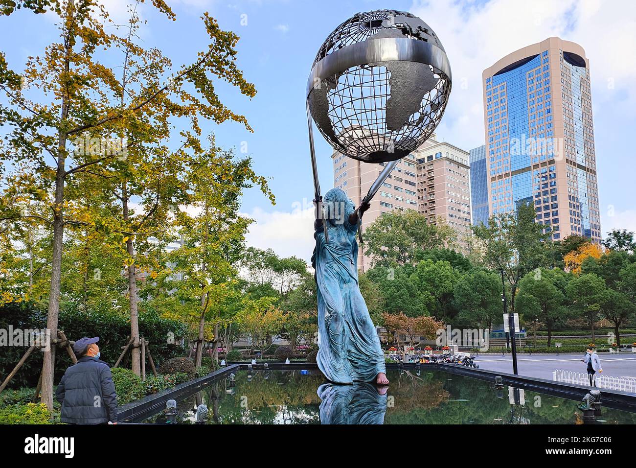 Unique-designed statues on the streets in Shanghai, China, 21 November ...