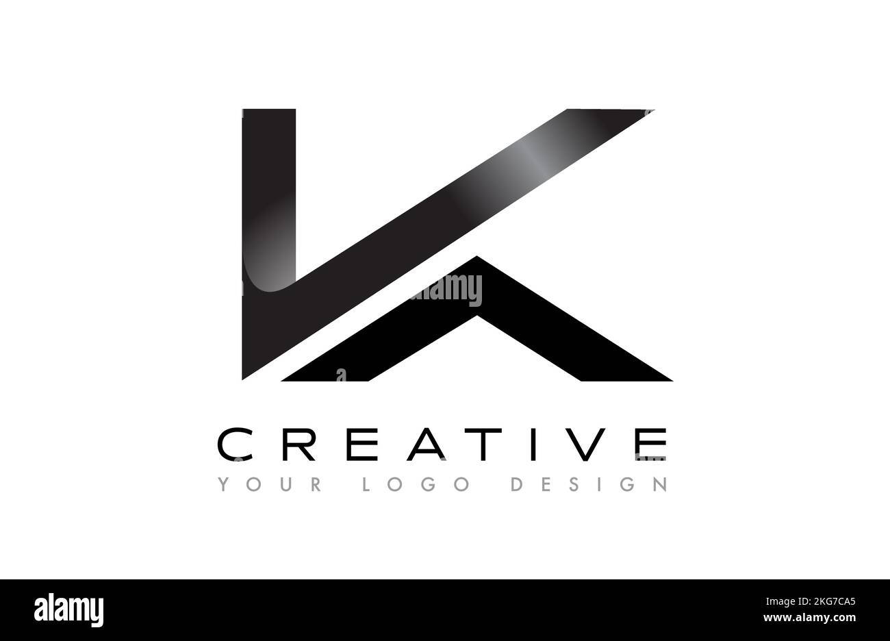 KA AK Letter Logo. K letter Icon Vector with Creative Shape and ...