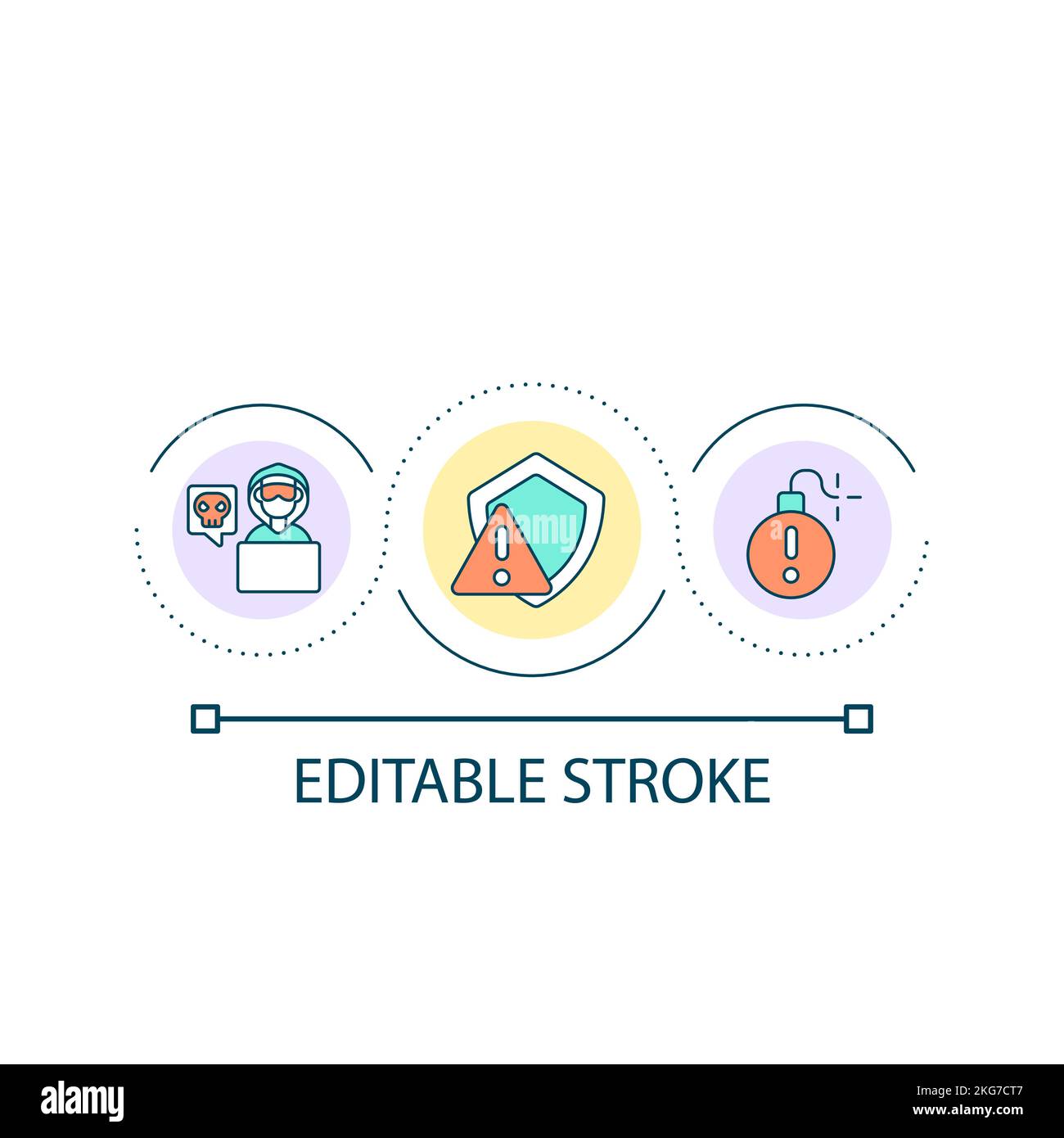 Hacking attacks loop concept icon Stock Vector Image & Art - Alamy