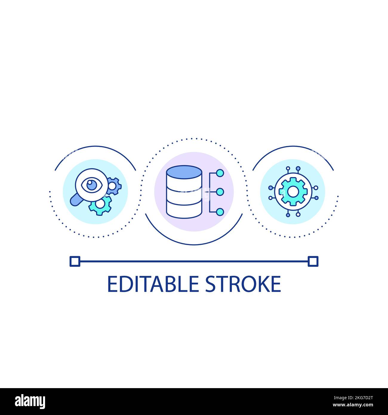 Data Storage Optimization Loop Concept Icon Stock Vector Image And Art