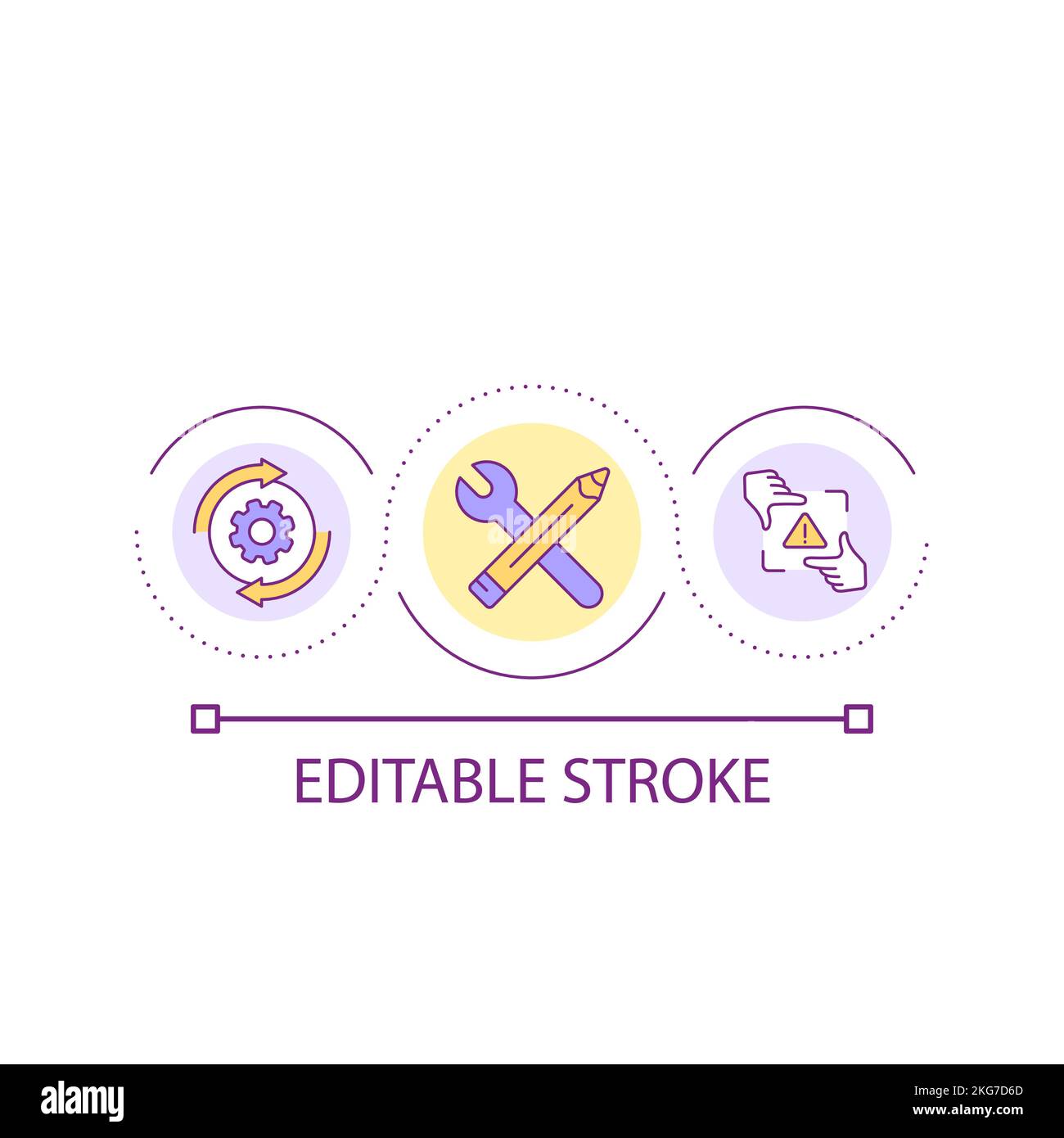 Fixing problem loop concept icon Stock Vector Image & Art - Alamy