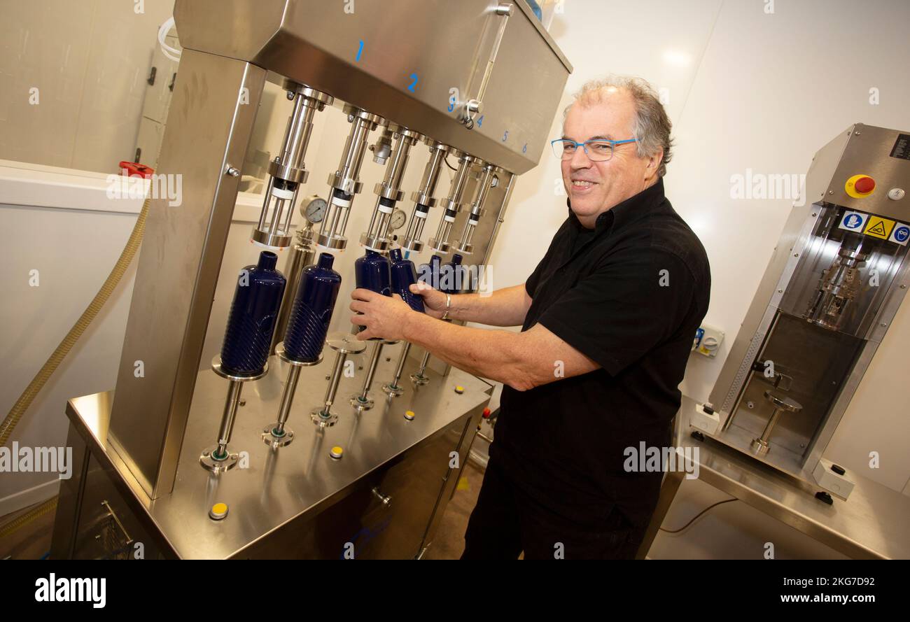 David Thomson at the official opening of bottling plant at Annandale ...