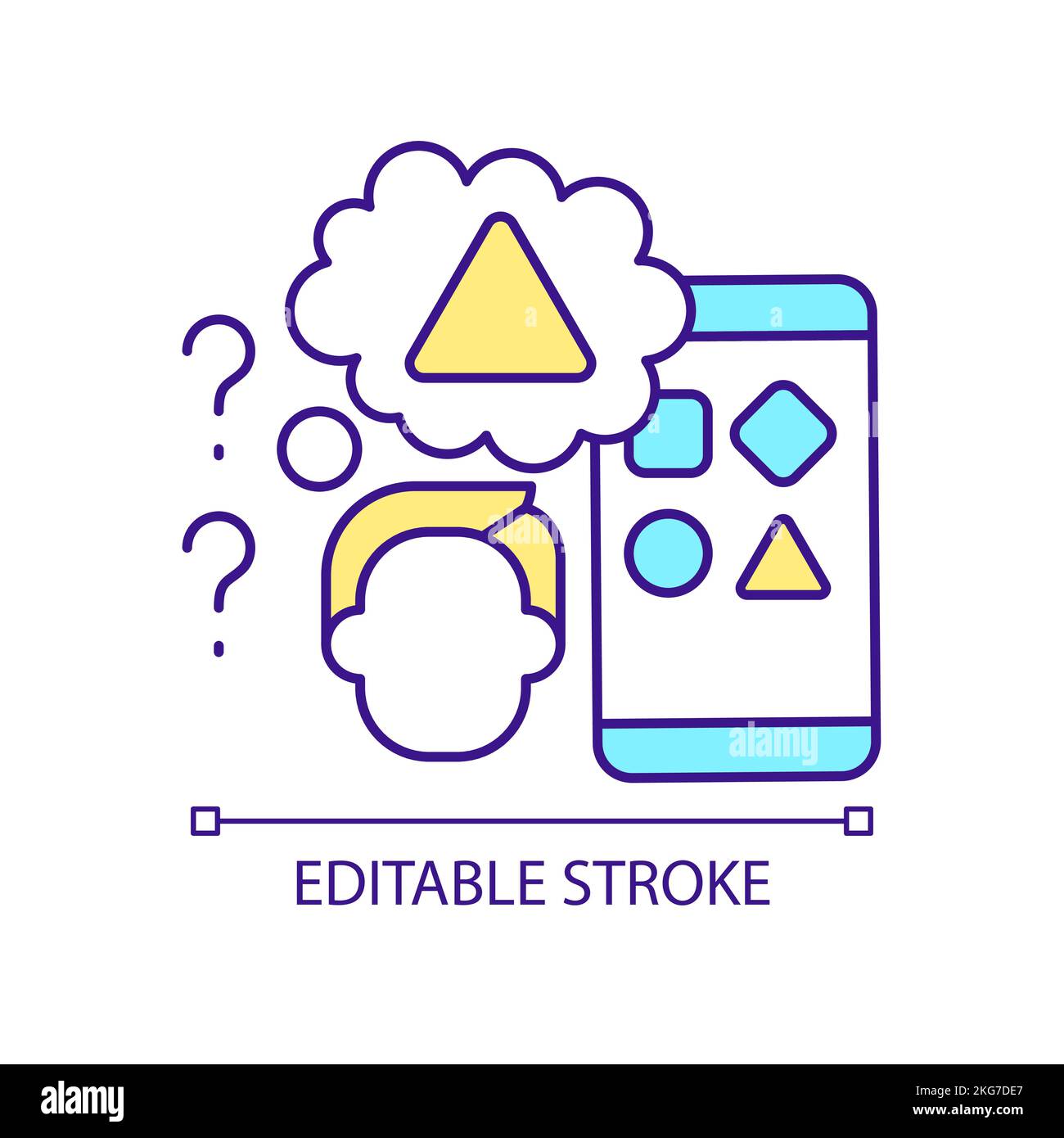 Mobile Logic Game Rgb Color Icon Stock Vector Image And Art Alamy