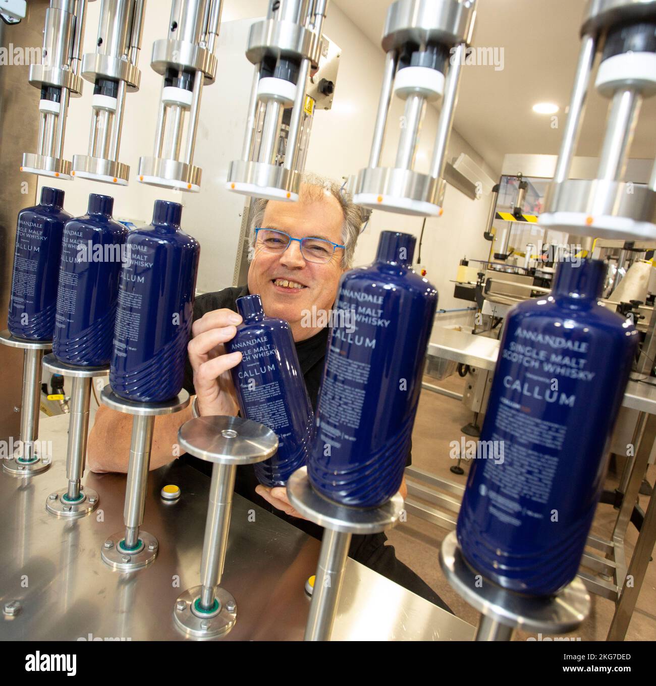 David Thomson at the official opening of bottling plant at Annandale ...