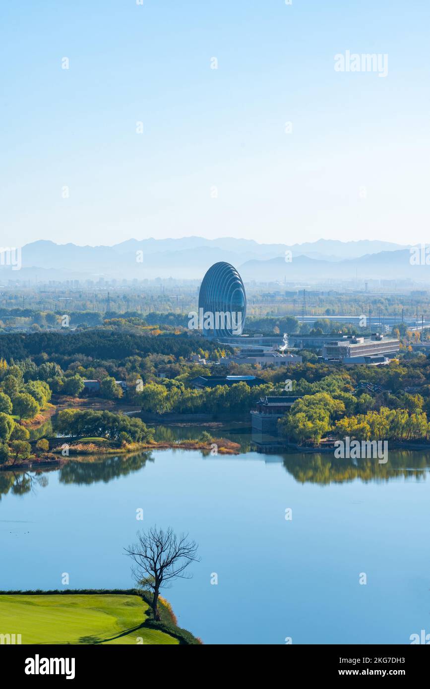 Aerial Photos show the gorgeous views of Yanqi Lakeside in Beijing ...