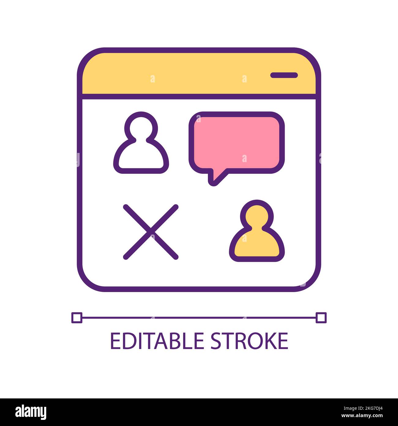 Negative online messages RGB color icon Stock Vector Image & Art - Alamy