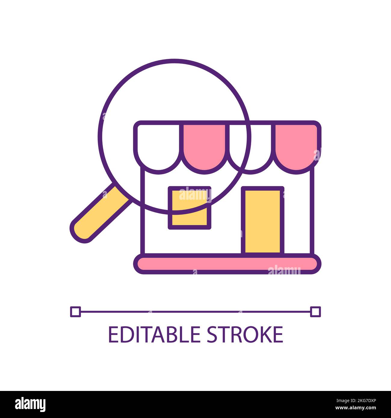 Store search RGB color icon Stock Vector Image & Art - Alamy