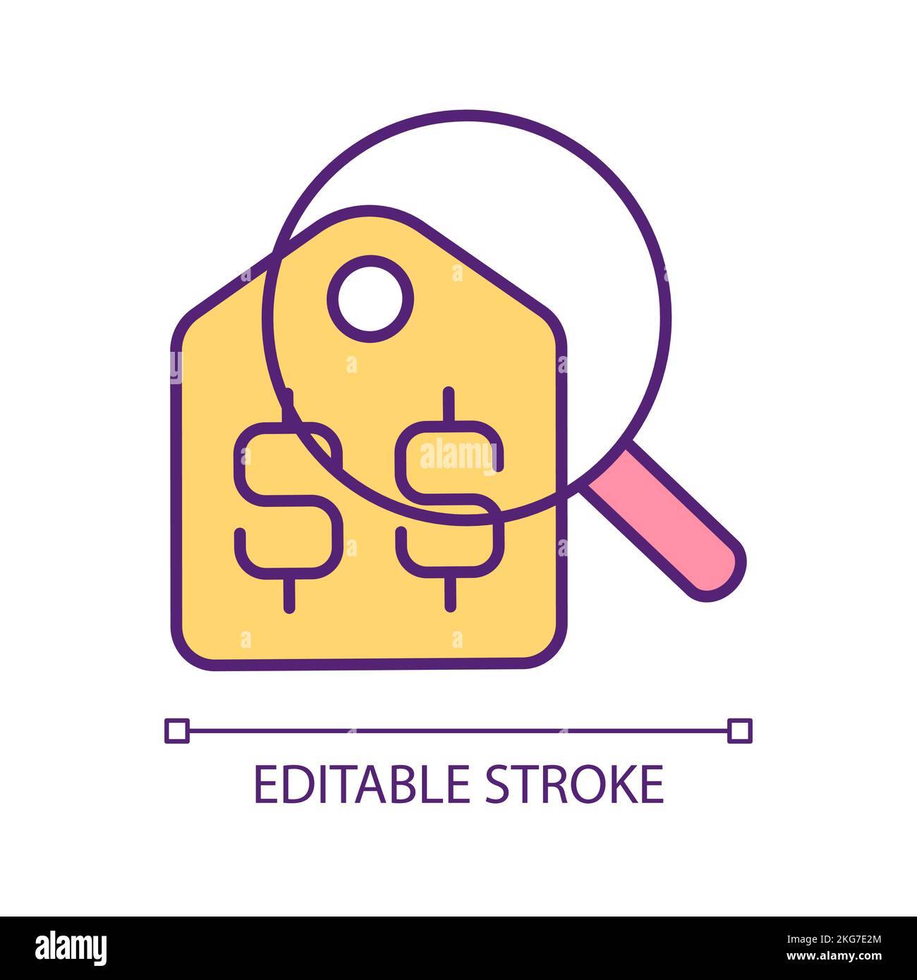 Price monitoring RGB color icon Stock Vector Image & Art - Alamy