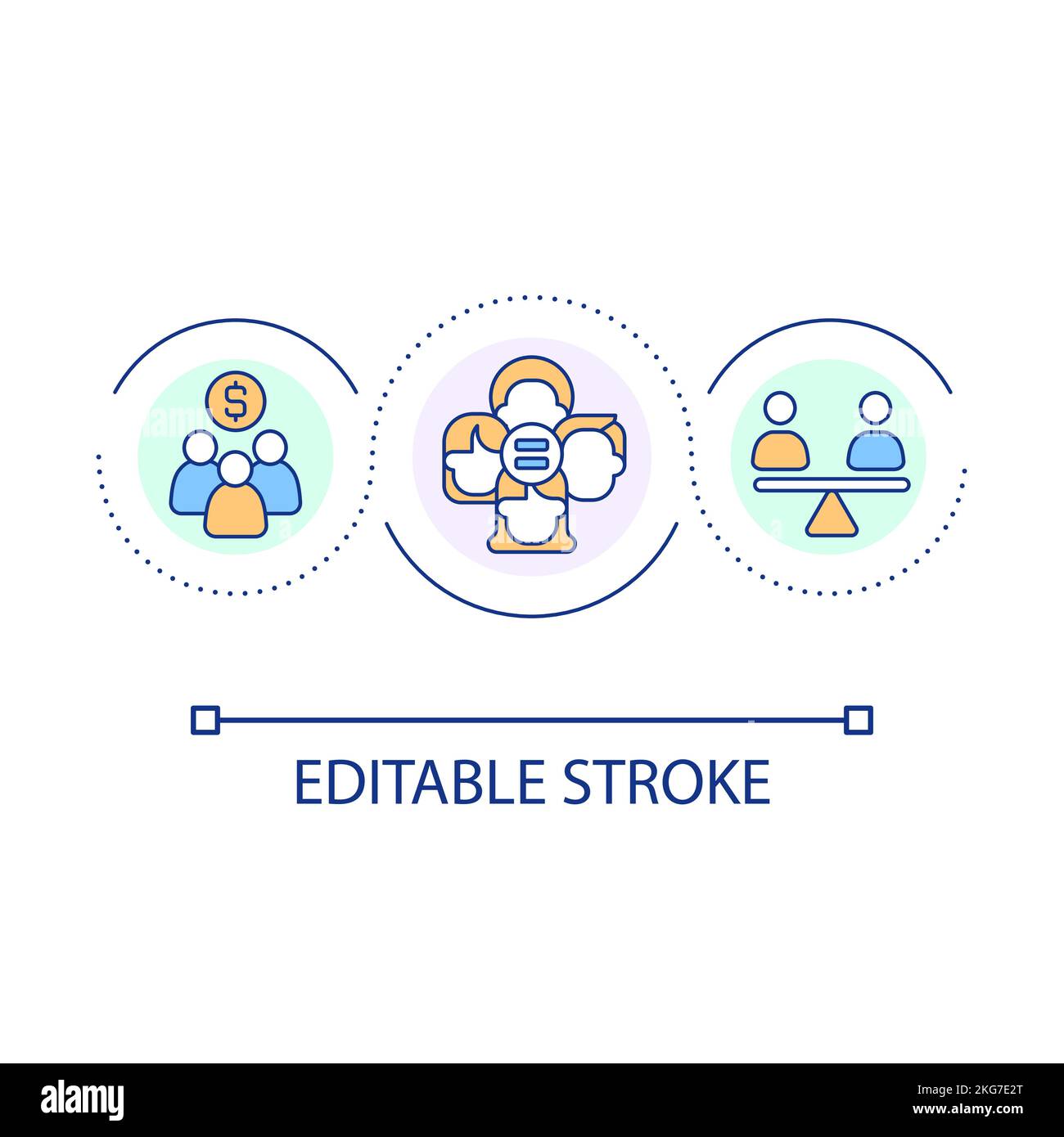 Social and gender equality loop concept icon Stock Vector Image & Art ...
