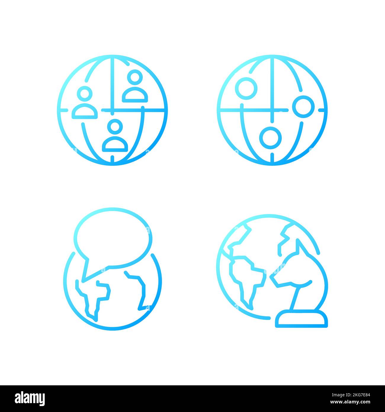 Geopolitics process pixel perfect gradient linear vector icons set Stock Vector Image & Art - Alamy