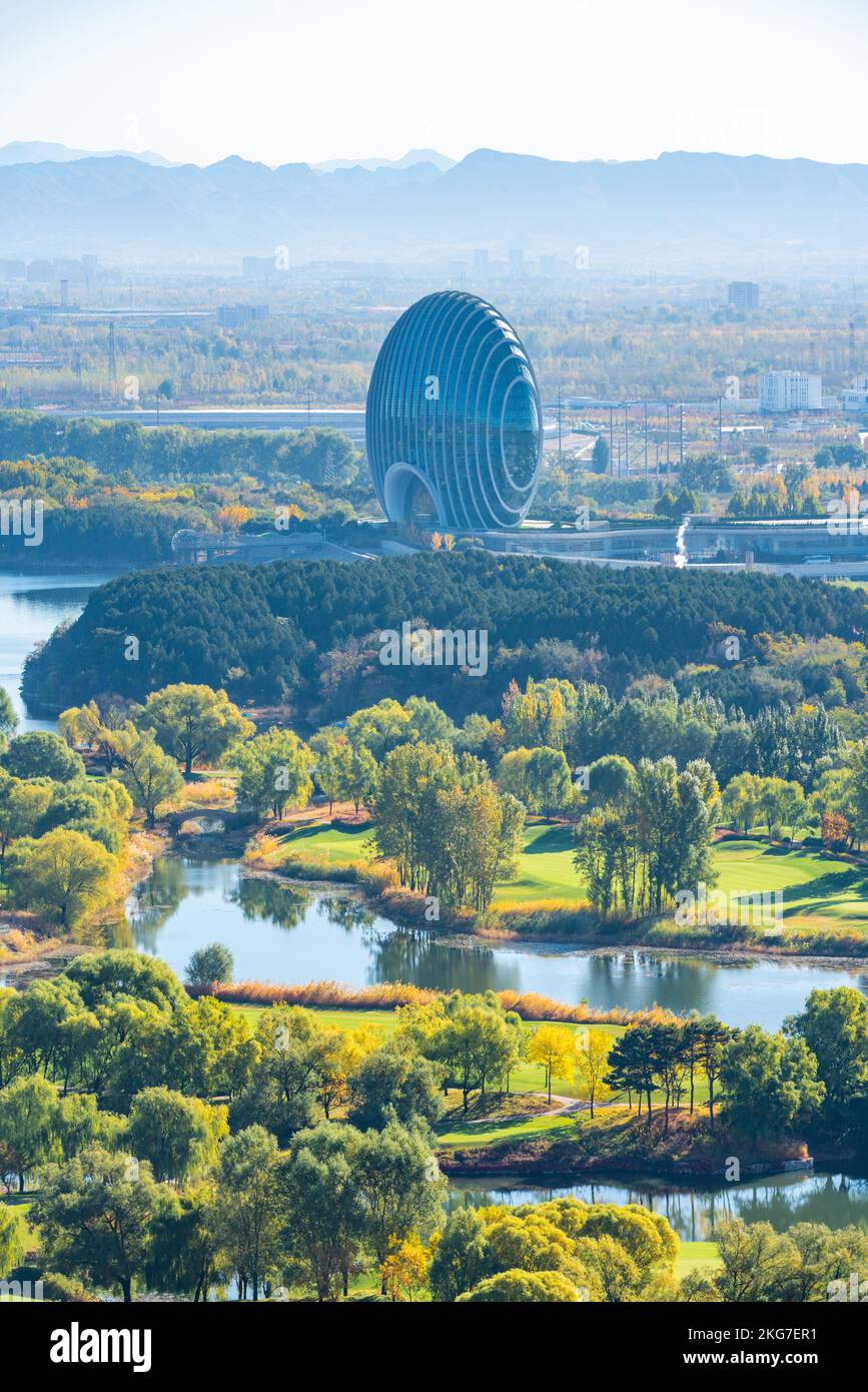 Aerial Photos show the gorgeous views of Yanqi Lakeside in Beijing ...