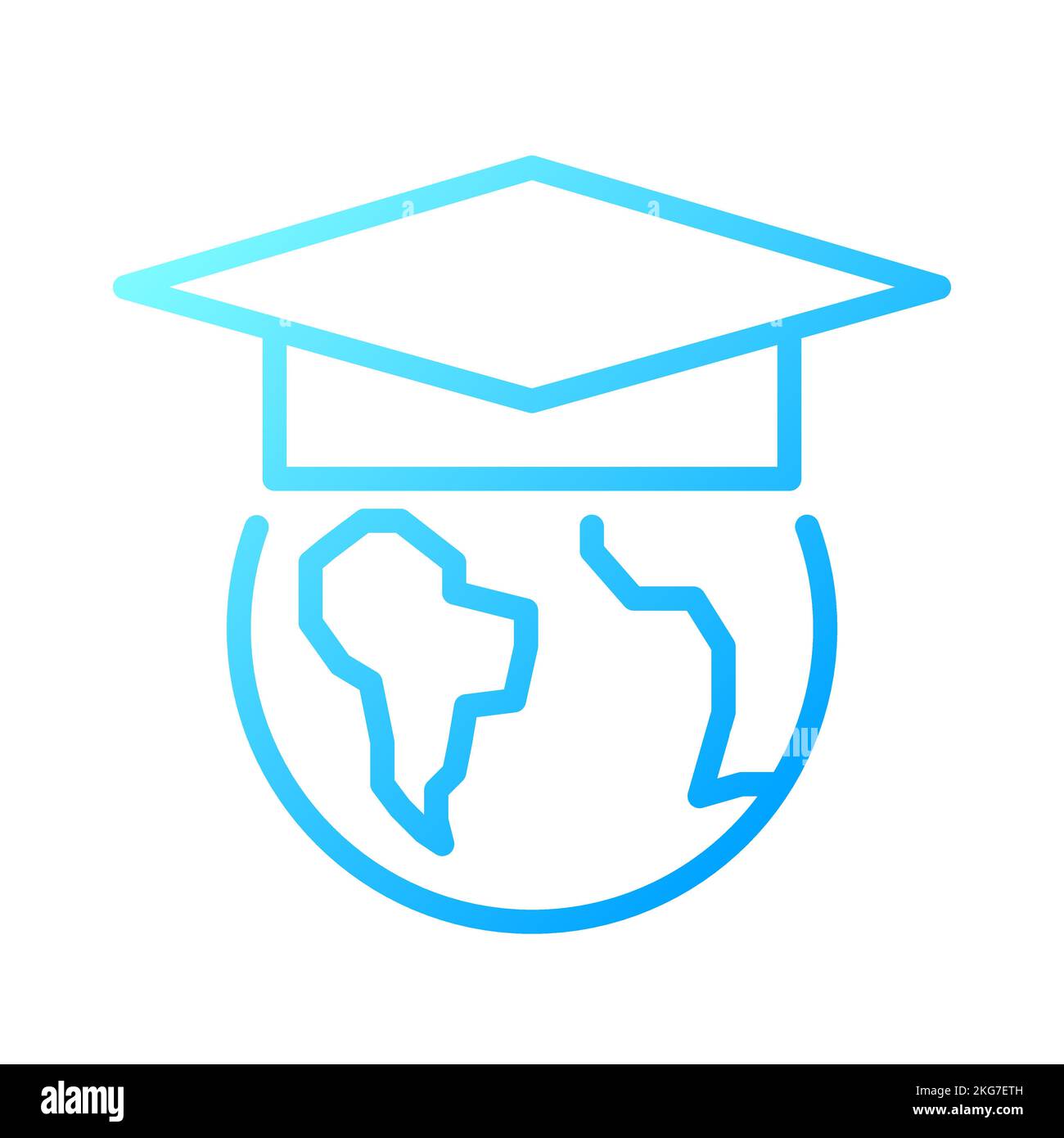International education pixel perfect gradient linear vector icon Stock ... International education pixel perfect gradient linear vector icon Stock ...
