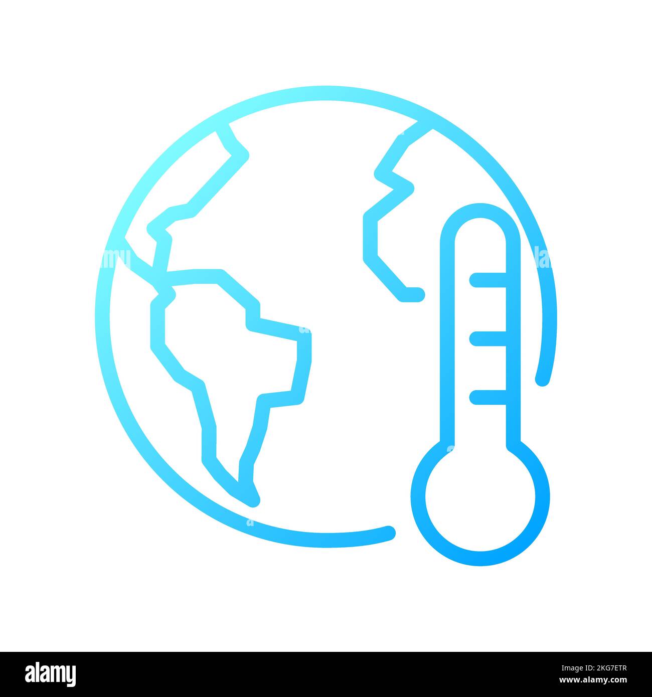 Global warming pixel perfect gradient linear vector icon Stock Vector ...