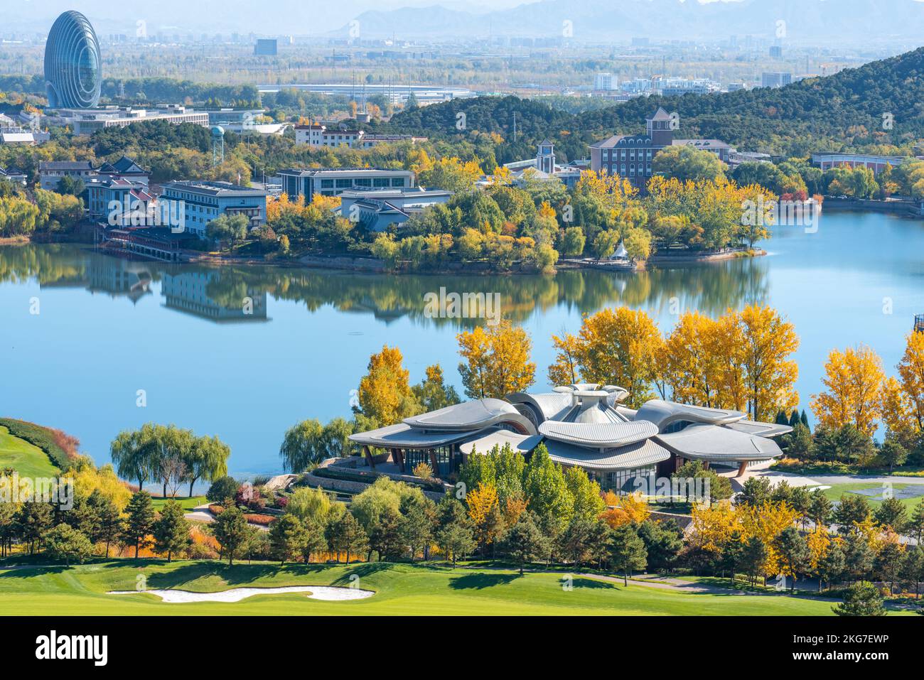 Aerial Photos show the gorgeous views of Yanqi Lakeside in Beijing ...