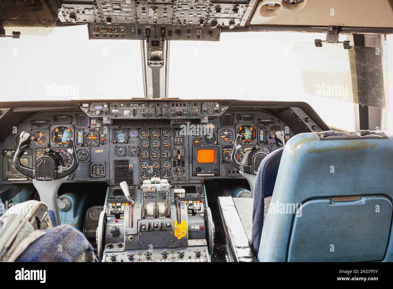 Interior of a decommissioned l-1011 TriStar in Cotonou, Benin Stock ...