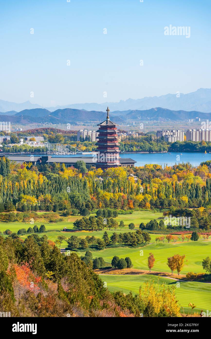 Aerial Photos show the gorgeous views of Yanqi Lakeside in Beijing ...