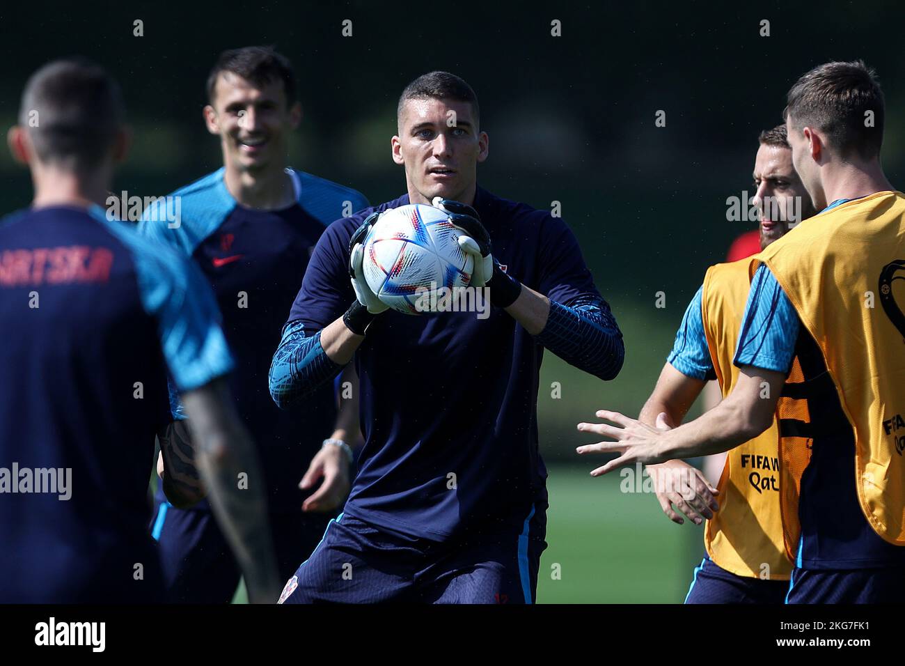 DOHA, QATAR - NOVEMBER 22: Ivo Grbic of Croatia in action during the ...