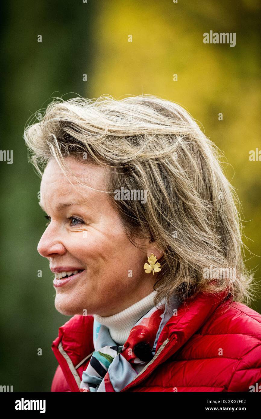 Westerlo, Belgium. 22nd Nov, 2022. Queen Mathilde of Belgium pictured ...