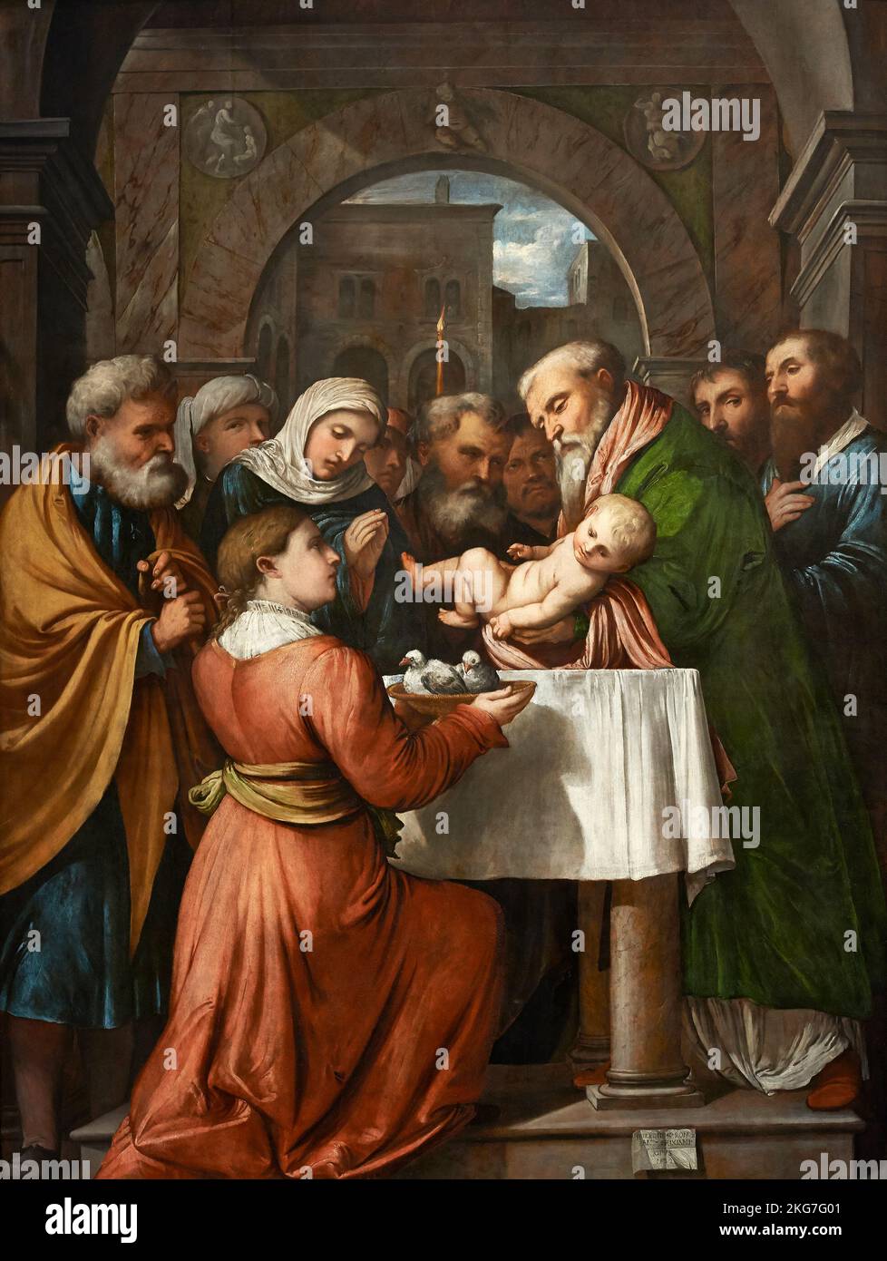 Presentazione di Gesù al tempio - olio su tavola - Girolamo Romani ...