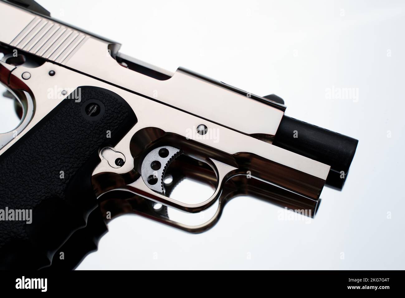Silver pistol hi-res stock photography and images - Alamy