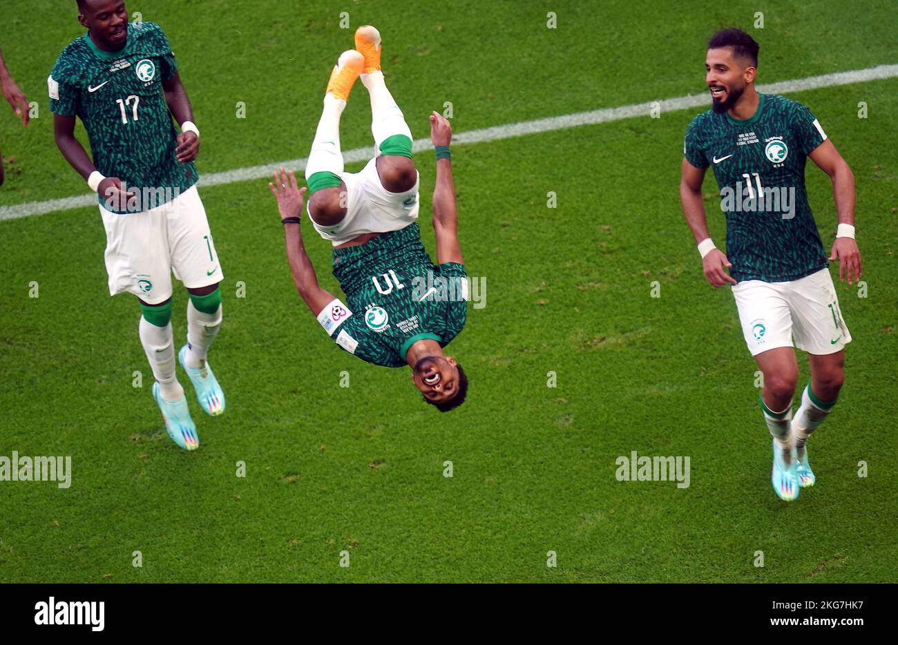 Saudi Arabia's Salem Al-Dawsari celebrates scoring their side's second ...