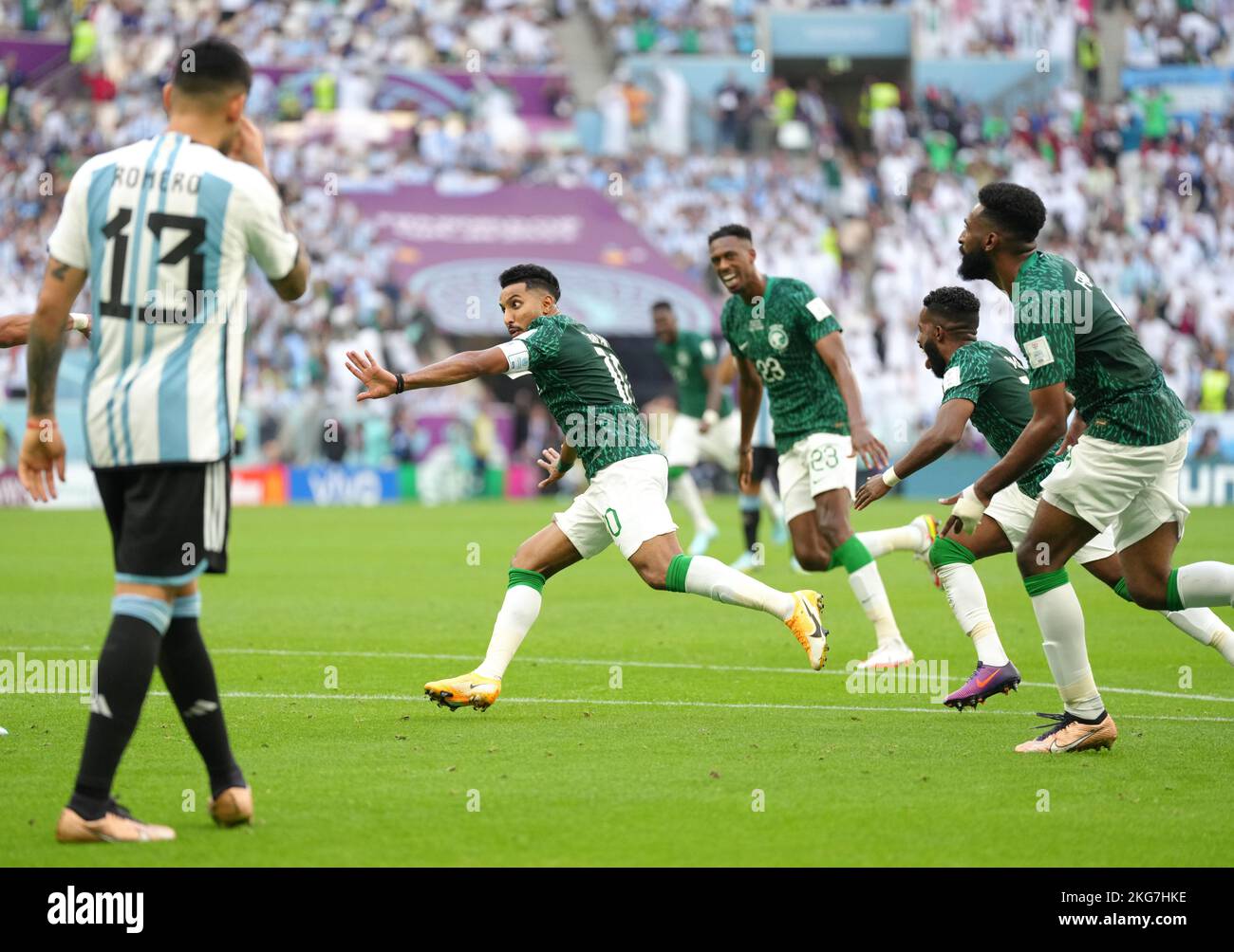 Saudi Arabia's Salem Al-Dawsari celebrates scoring their side's second ...