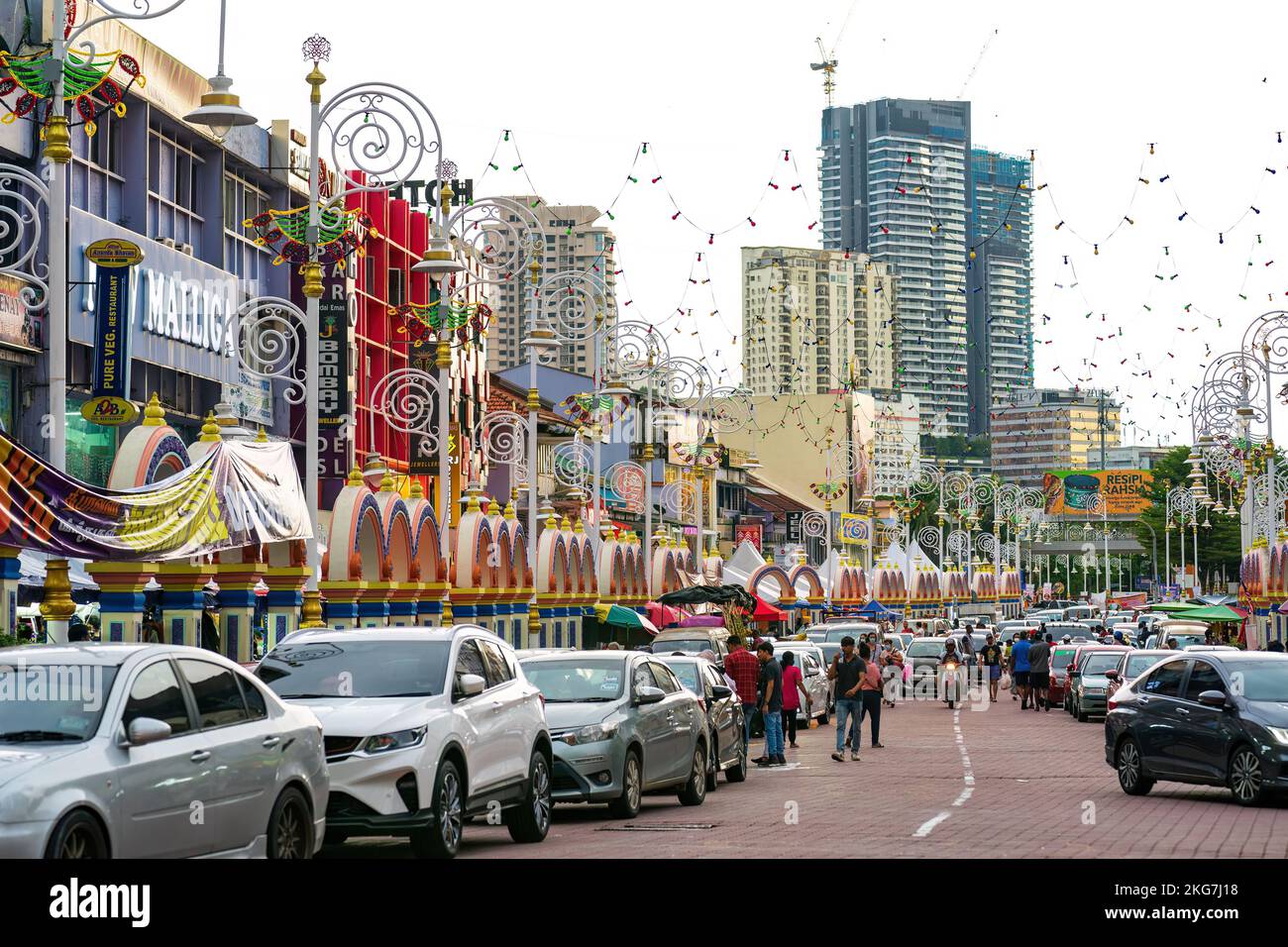Brickfields, Malaysia - Oct 22, 2022 Deepavali stall selling all kinds ...